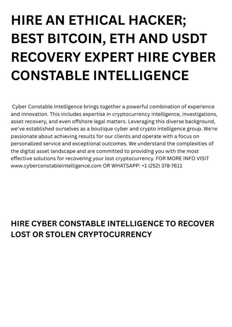 Ppt Hire An Ethical Hacker Best Bitcoin Eth And Usdt Recovery