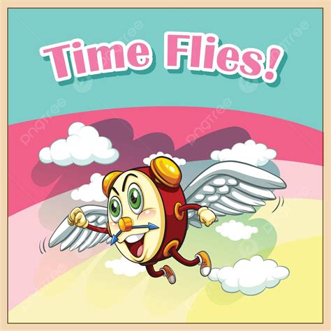 Time Flies Clock Clip Art