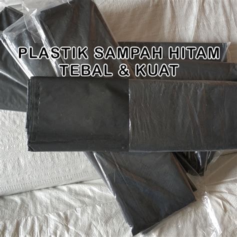 Jual Kantong Plastik Sampah Hitam Tebal Kuat 60x100 90x120 Trash Bag