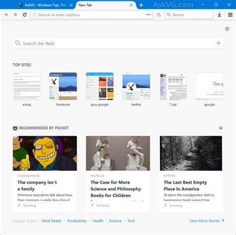 Firefox Tip Enable Hidden Secret Activity Stream On New Tab Page AskVG