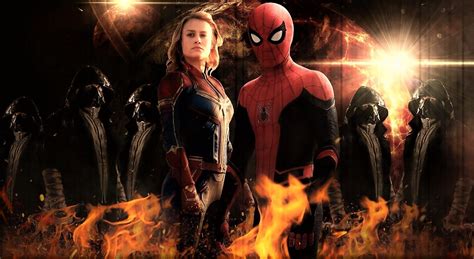 Spider Man And Captain Marvel By Tristanhartup On Deviantart