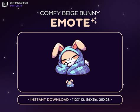 Comfy Beige Bunny Twitch Emote Cute Bunny Twitch Emote Bunny Discord