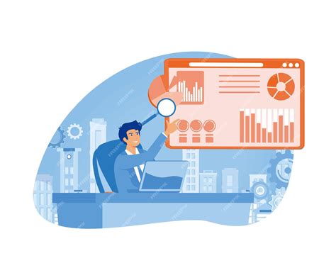 premium vector data driven business model concept data analytics