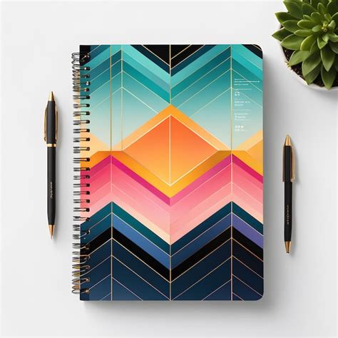 A Notebook With A Rainbow Colored Design On It Premium Ai Generated Image