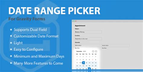 Gravity Forms Date Range Picker