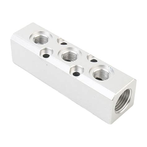 Aluminum Air Hose Inline Manifold Block Splitter G1 4 Threaded Manifold