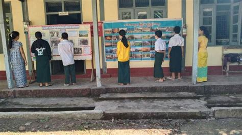 ၇၄ နှစ်မြောက် လွတ်လပ်ရေးနေ့အထိမ်းအမှတ် နံရံကပ်စာစောင်နှင့် ဓာတ်ပုံများပြသ Information And