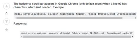 Horizontal Scroll Bar Appears In Google Chrome When Not Needed Line With 93 Characters With
