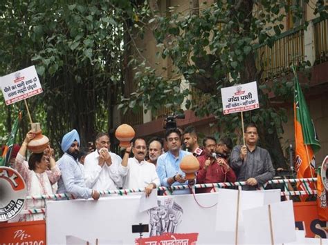 Delhi Bjp Virender Sachdeva Target Arvind Kejriwal Aap Over Water