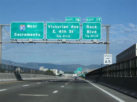Interstate Highway Exit Signs