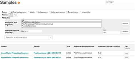 The Sample Metadata Search Allows Users To Search Over Both Text And Download Scientific