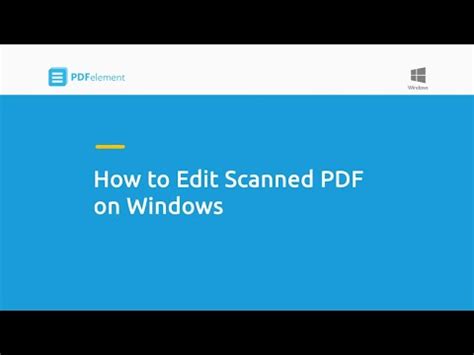 Edit A Scanned Pdf