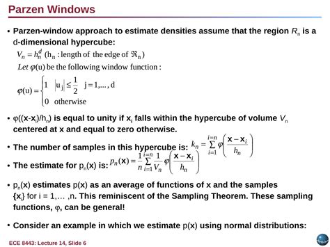 K Nearest Neighbor Estimation Goal