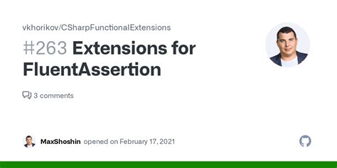 extensions for fluentassertion · issue 263 · vkhorikov