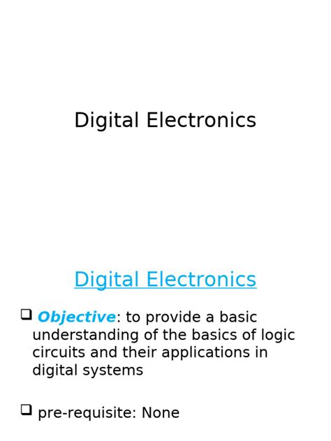 digital electronics 1 pdf digital electronics electronics