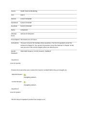 HSA 305 Quiz 7 Course Health Services Marketing Test Quiz 6 Started 5