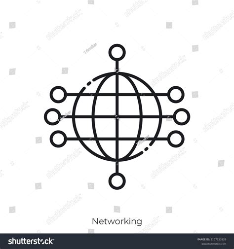 네트워킹 아이콘 흰색 배경에 격리된 개요 스톡 벡터로열티 프리 2107223126 Shutterstock