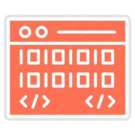 Ilustración Del Diseño Del Icono Vectorial De Codificación Vector Premium