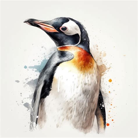 Premium Ai Image Whimsical Penguin Illustration On A White Background