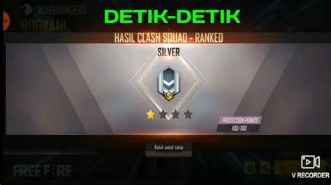 Detik Detik Naik Rank Silver Free Fire Youtube