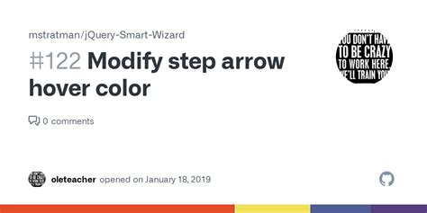 Modify Step Arrow Hover Color Issue 122 Mstratman JQuery Smart Wizard GitHub