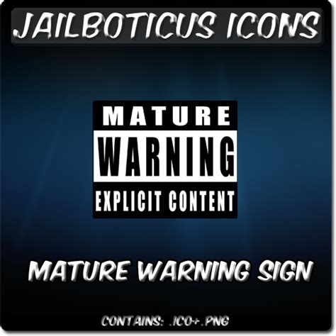 Mature Warning Icon By Jailboticus On Deviantart