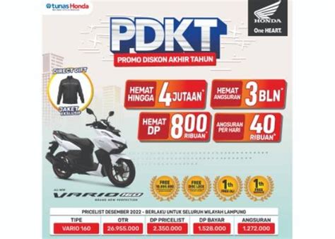 Sales Promo Honda VARIO 160 PDKT Promo Diskon Akhir Tahun
