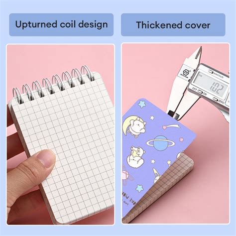 Deli A7 Spiral Notebook 100 Sheets Cute Mini Notepad School Supplies