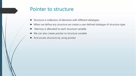 pointer to array and structure pptx programming languages computing