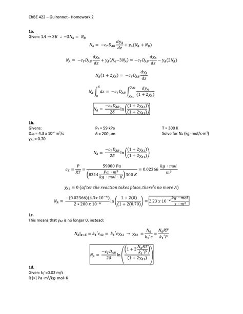 HW2 Solutions 2022 1a Given 1𝐴 3𝐵 3𝑁𝐴 𝑁𝐵 𝑁𝐴 𝑐𝑇𝐷𝐴𝐵 𝑑𝑦𝐴 𝑑𝑧 𝑦𝐴 𝑁𝐴 𝑁𝐵 𝑁𝐴 𝑐𝑇𝐷𝐴𝐵