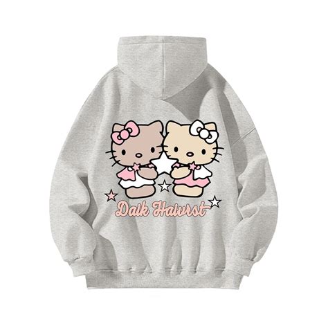 Sanrio Sudaderas Con Capucha Con Estampado De Hello Kitty Para Hombre Y