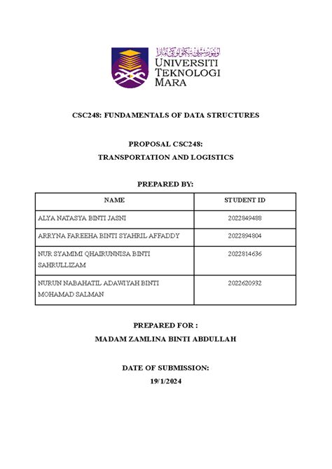 Report 248 Csc248 Fundamentals Of Data Structures Proposal Csc248 Transportation And