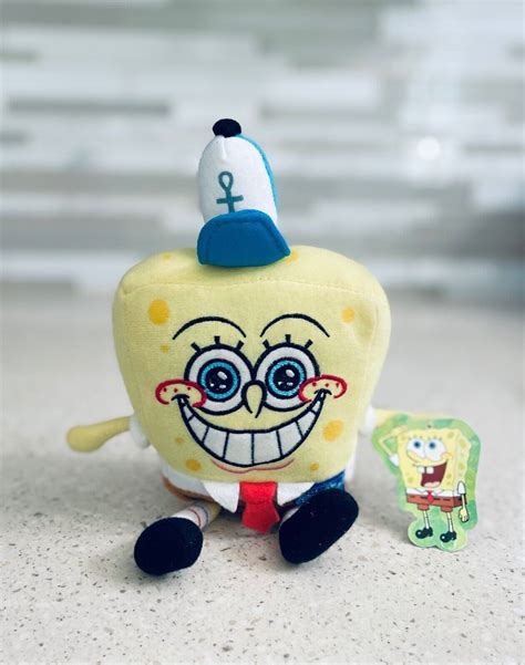 Spongebob Squarepants Spongebob Plush Toy Doll Nanco 2002 Krusty Krab Uniform 4562858493