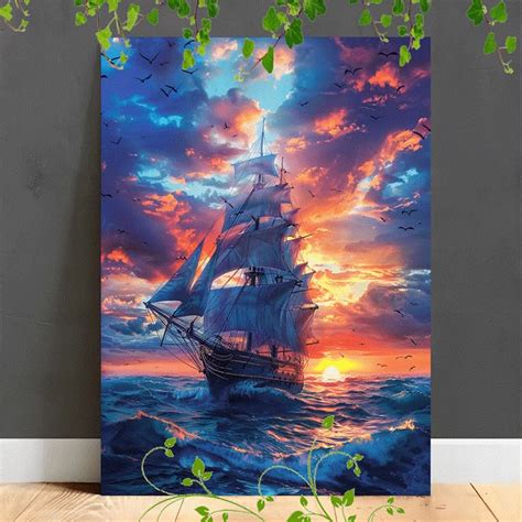Temu｜1pc Wooden Framed Canvas Painting Suitable For Office Corridor