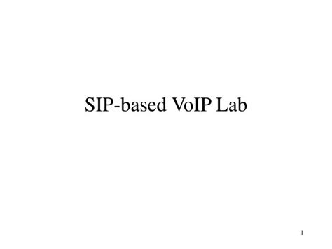 PPT SIP Based VoIP Lab PowerPoint Presentation Free Download ID