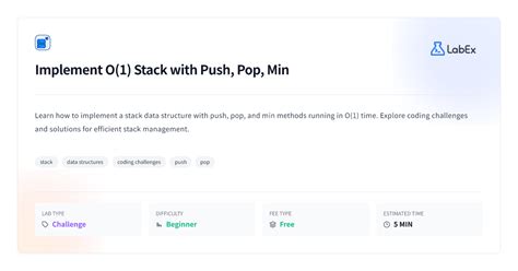 Implement O1 Stack With Push Pop Min Labex