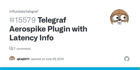 Telegraf Aerospike Plugin With Latency Info · Issue 15579 · Influxdata