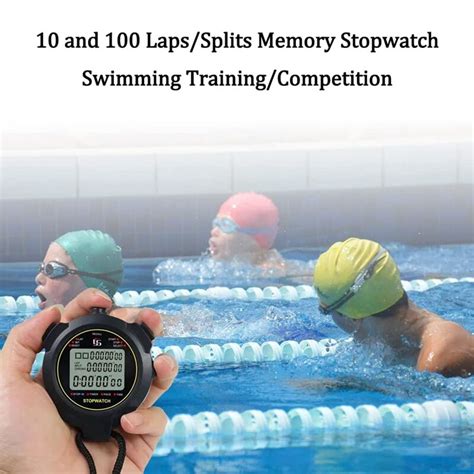 Digital Sports Stopwatch 10lap Split Memory Stop Grandado