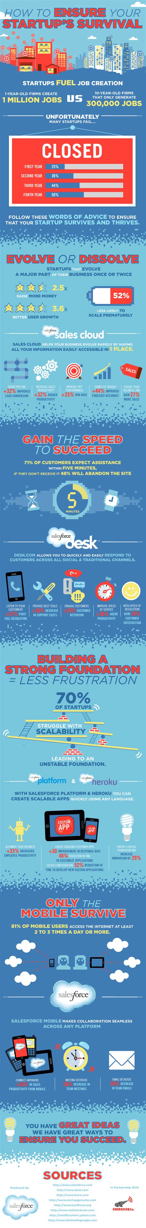 Salesforce Infographic How To Ensure The Survival Of Your Startup