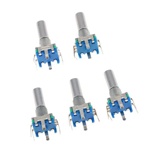 5 Pieces Rotary Encoder Switch Ec11 Audio Digital Potentiometer 20mm Handle