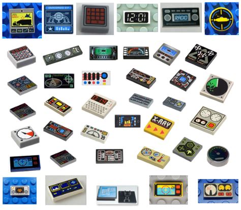 Lego Dials Control Panel Radar Screen Keypad Monitor