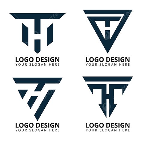 Huruf T H Koleksi Desain Logo Modern T H Th PNG Dan Vektor Dengan
