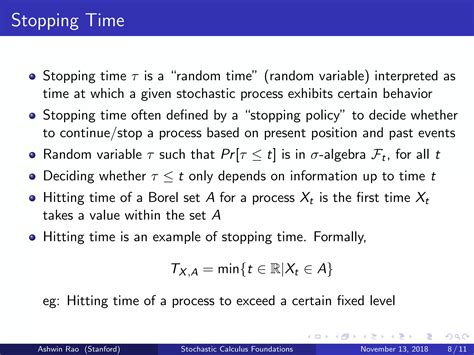 Overview Of Stochastic Calculus Foundations PPT