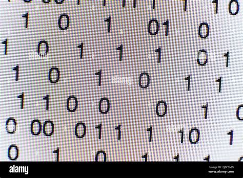 Binary Code On A Computer Screen Stock Photo Alamy