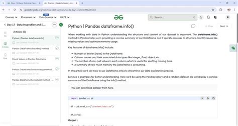 Day17 Dataanalytics Python Pandas Geeksforgeeks Nationskillup Skillupwithgfg
