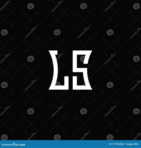LS Monogram Logo Letter With Curved Side Style Stock Vector Illustration Of Corporate