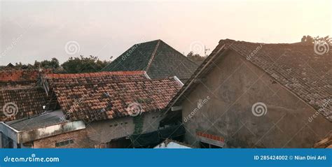 Rooftop View Of Rural Indonesian Villages Stock Photo Image Of Rural