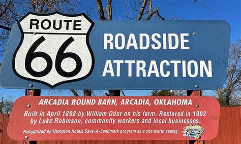 Round Barn On Route 66 In Arcadia Oklahoma Location Map Photos And