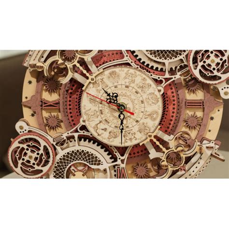 RoboTime Puzzle 3D mécanique en bois Clock avec un calendar Lumimania