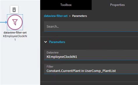 kinetic dataview filter current plant in field list kinetic erp
